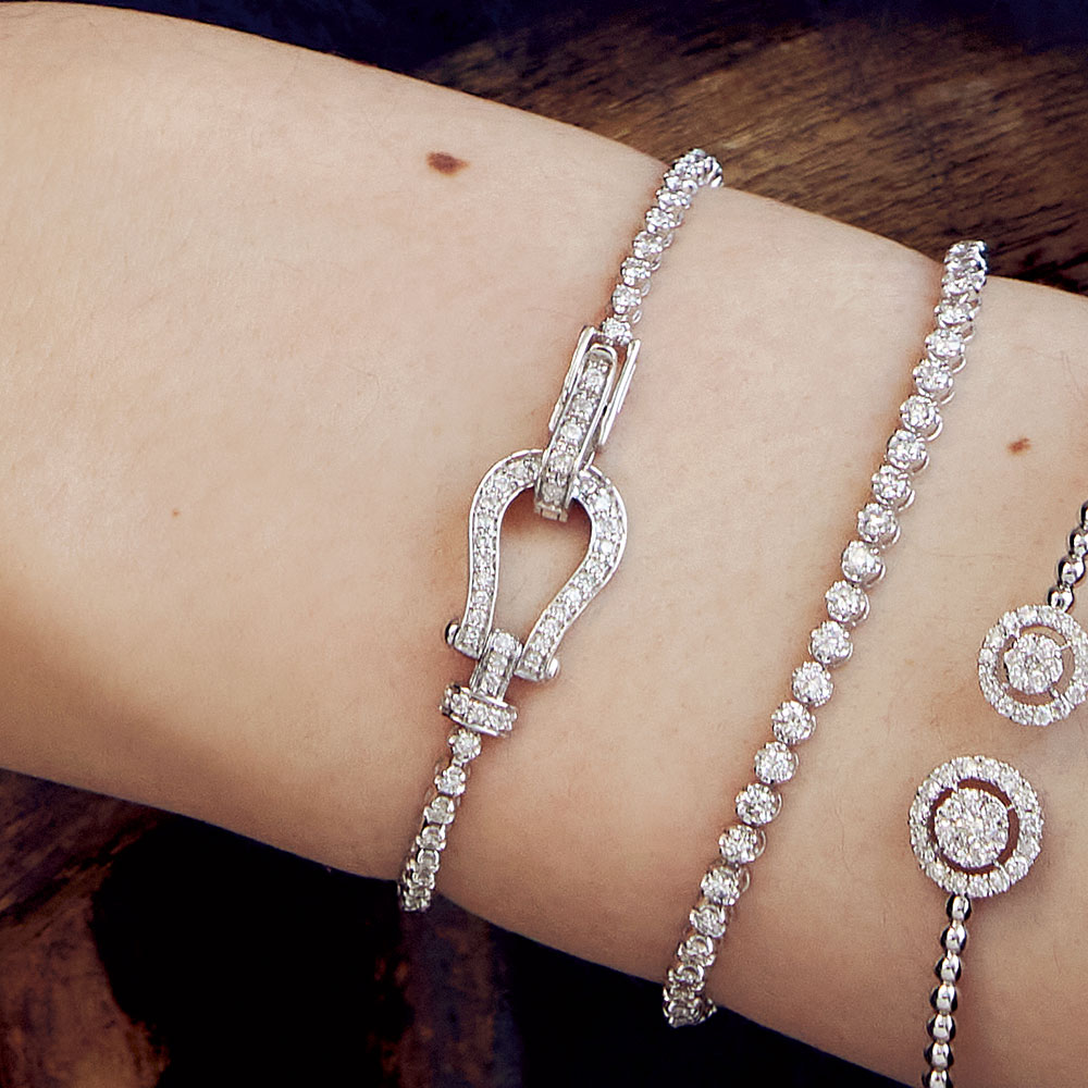 K18 1ctダイヤ 馬蹄 ブレスレット 通販 - ディノス