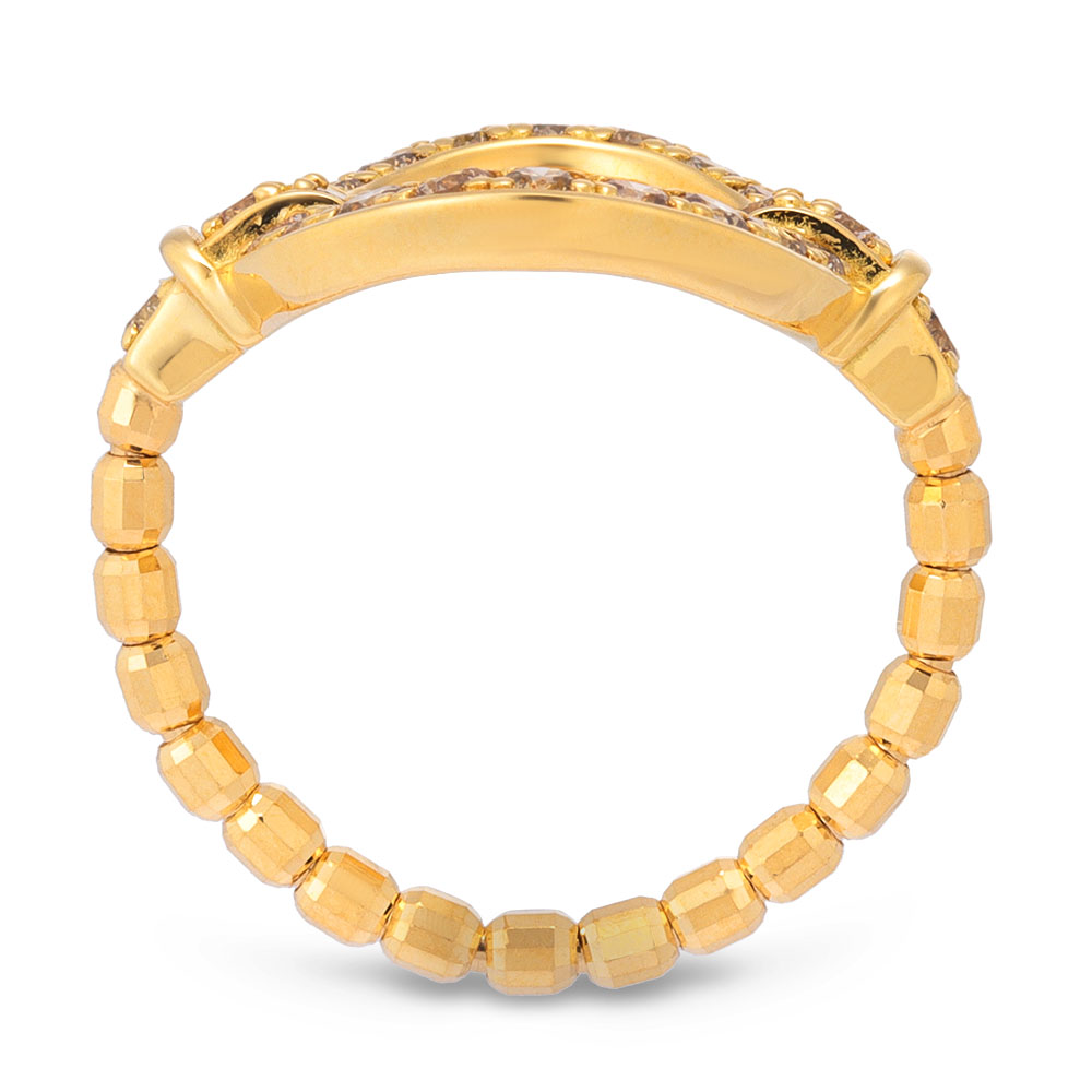 K18 0.6ctブラウンダイヤ ストレッチリング ディノスANAmall店