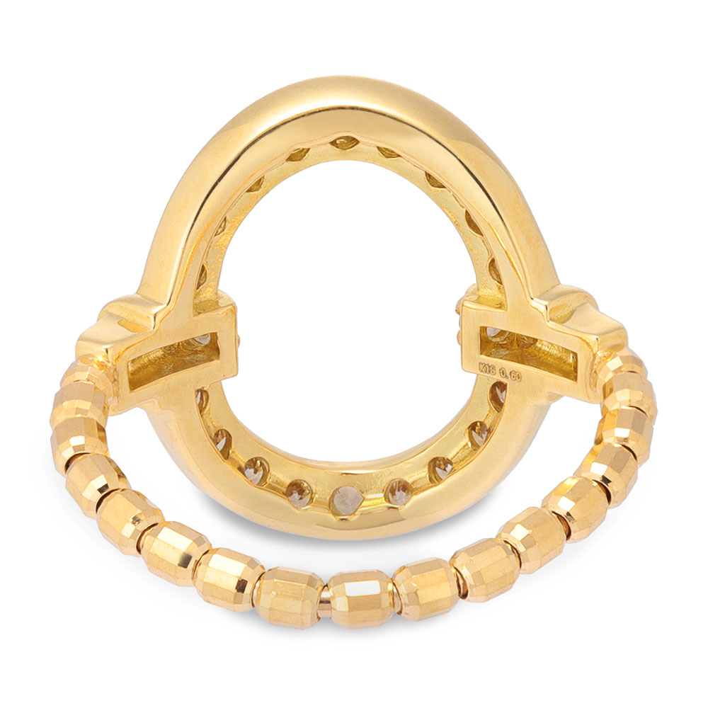 K18 0.6ctブラウンダイヤ ストレッチリング ディノスANAmall店