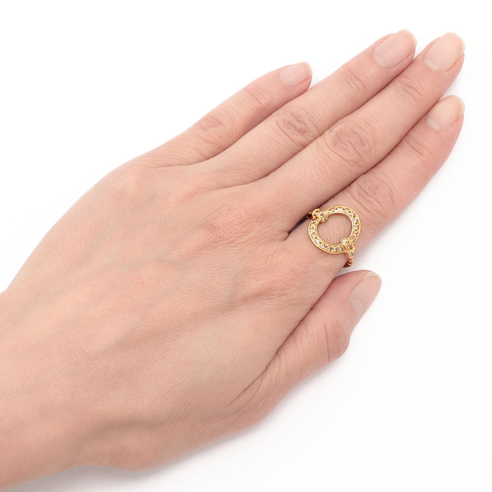 K18 0.6ctブラウンダイヤ ストレッチリング ディノスANAmall店