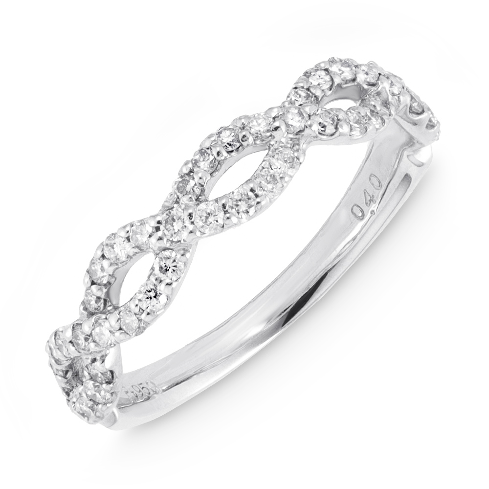 Pt 0.4ctダイヤ ツイストデザインリング 通販 - ディノス