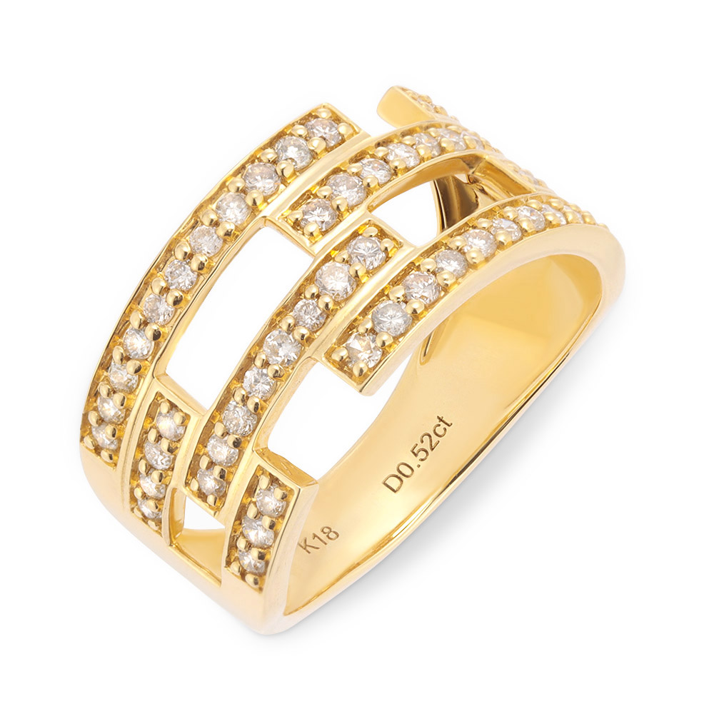 K18 0.5ctダイヤ デザイン リング ディノスANAmall店