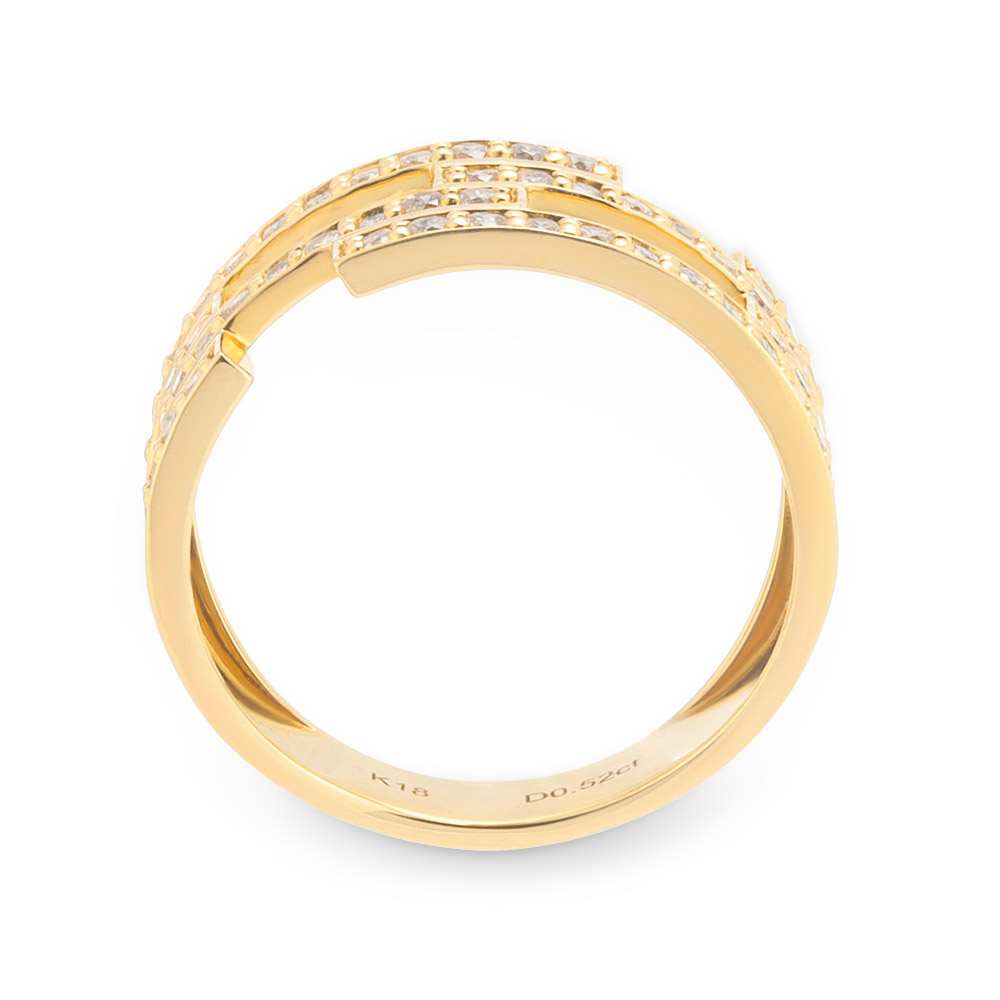 K18 0.5ctダイヤ デザイン リング ディノスANAmall店