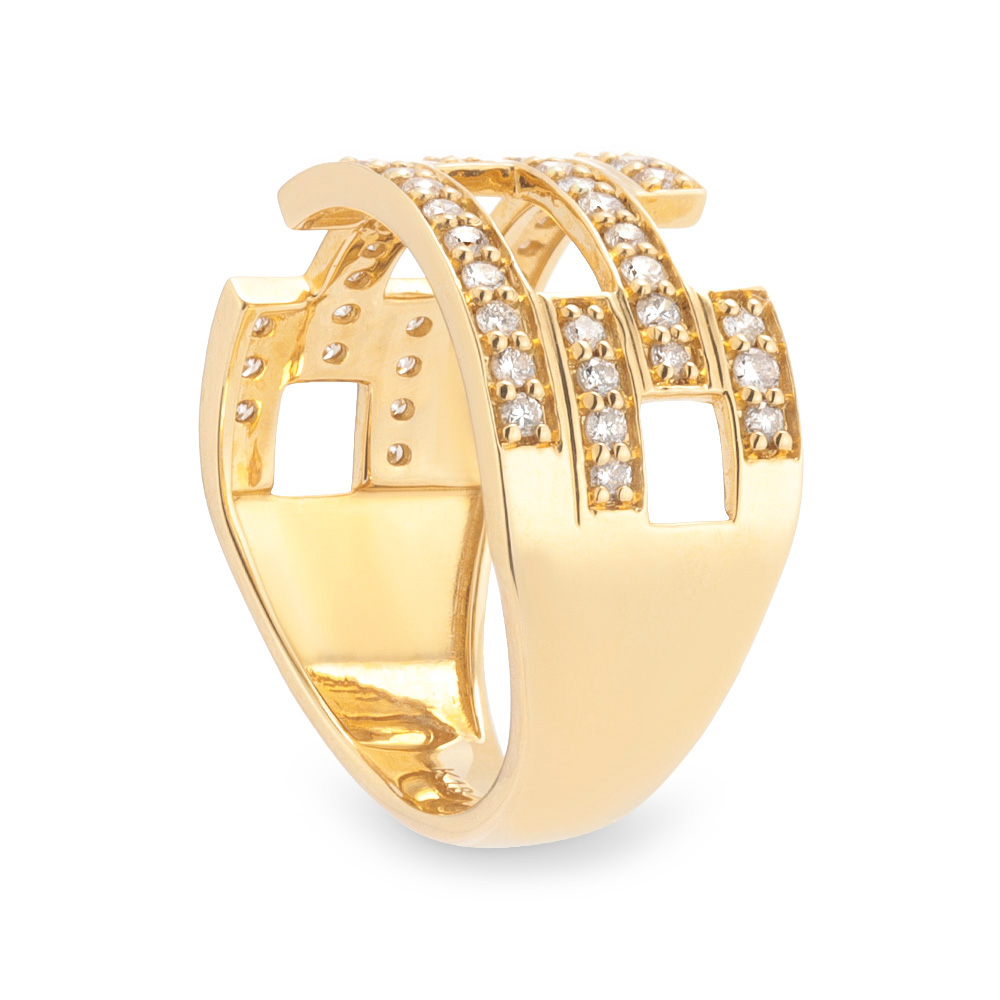 K18 0.5ctダイヤ デザイン リング ディノスANAmall店