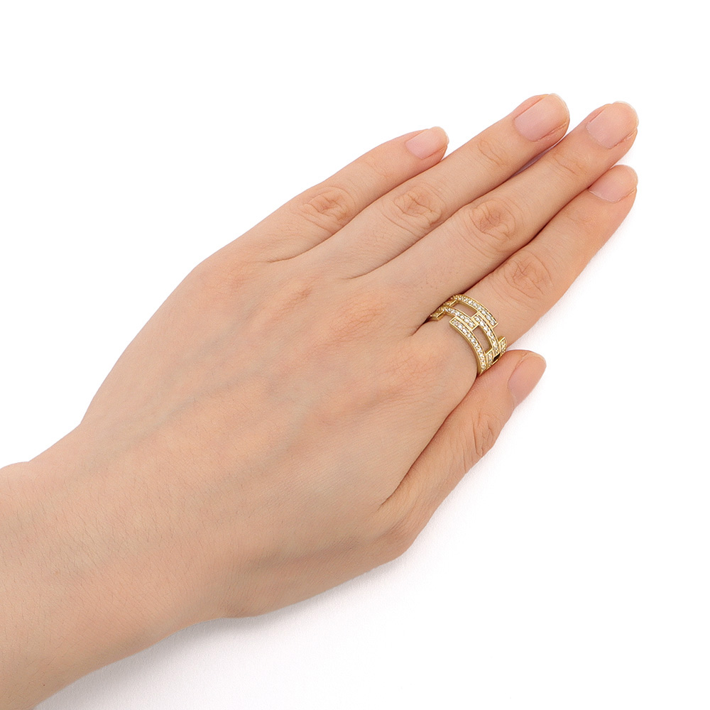 K18 0.5ctダイヤ デザイン リング ディノスANAmall店