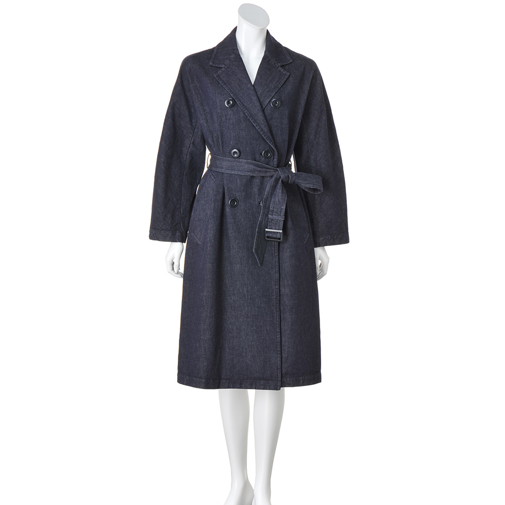 製品洗い加工 反応染デニム ベルテッドコート ディノスANAmall店